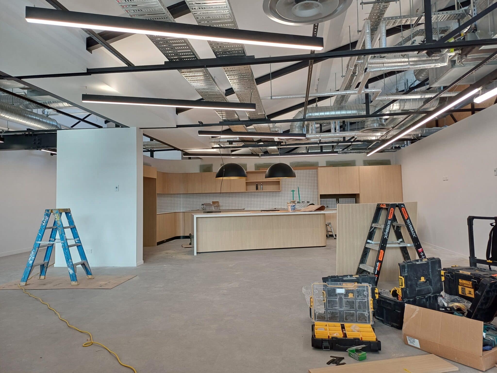 Lighting solution for a recently refurbished office building